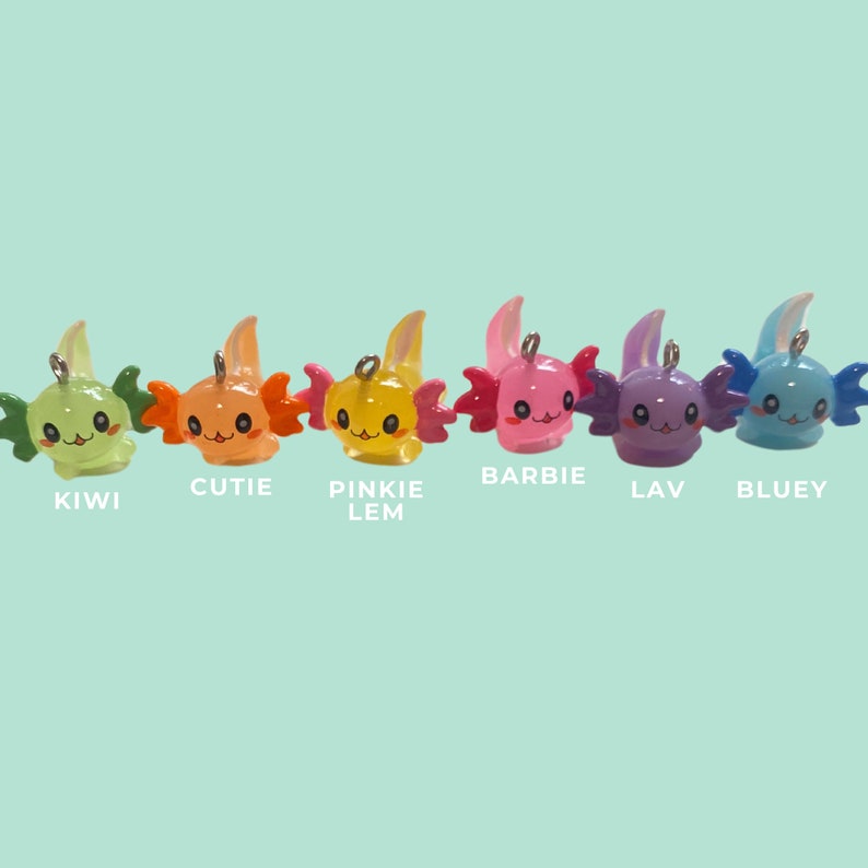 Axolotl Charm Friendship BFF Necklace Set | Customize Your Colors | 304 ...