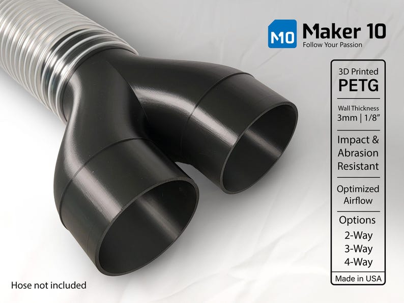 4" to 4": 2-way 3-way 4-way Splitter Duct Connector for Woodwork Dust ...