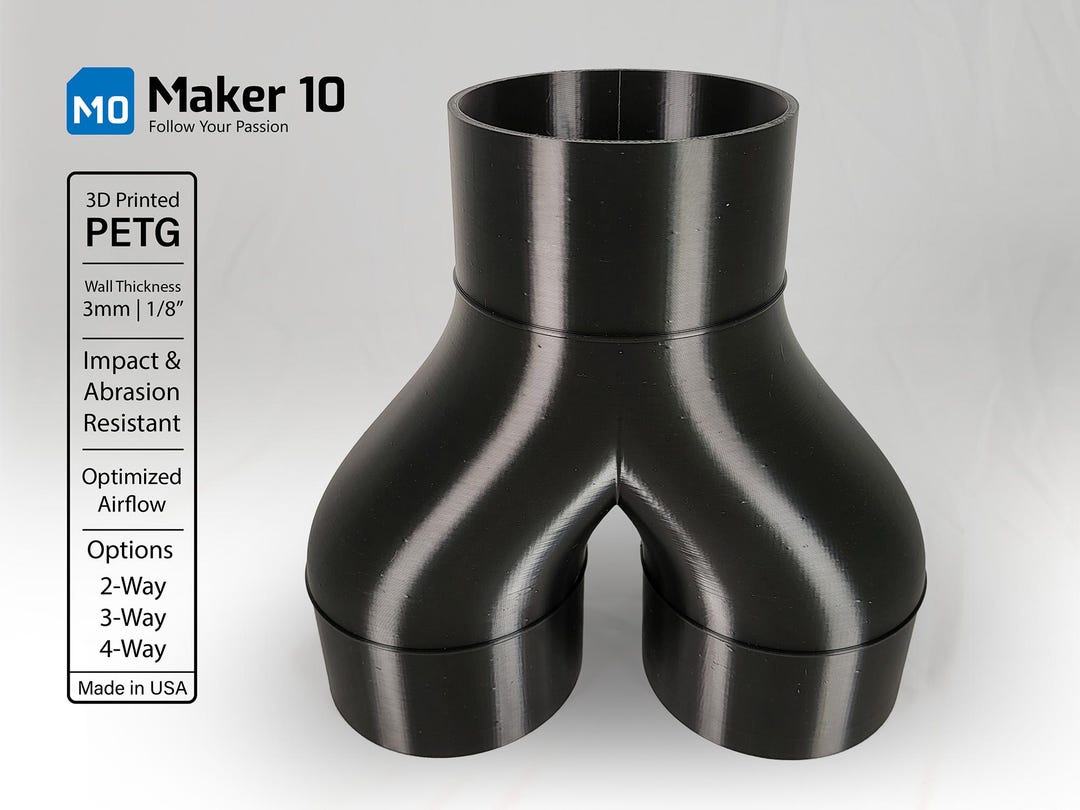 4" to 4": 2-way 3-way 4-way Splitter Duct Connector for Woodwork Dust ...