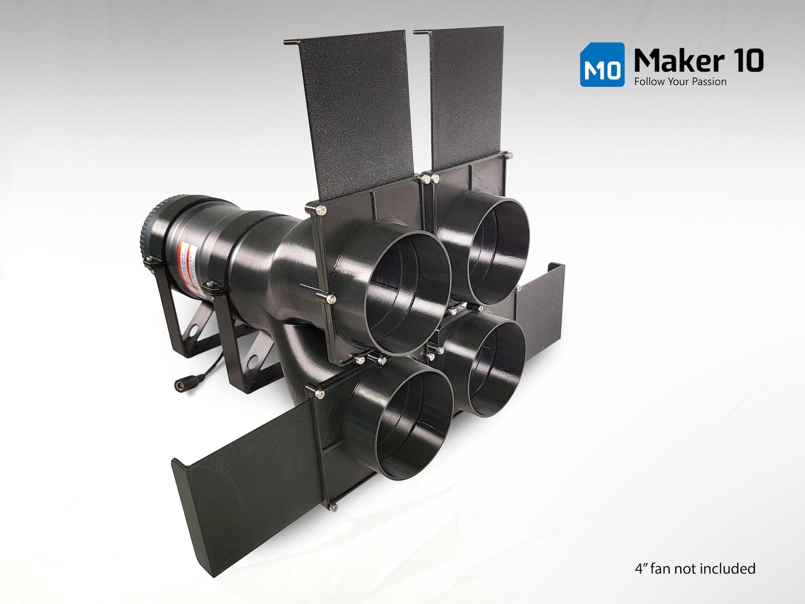 3" to 4" Inline Duct Fan 4-way Splitter With Blast Gates, 3d Printer ...