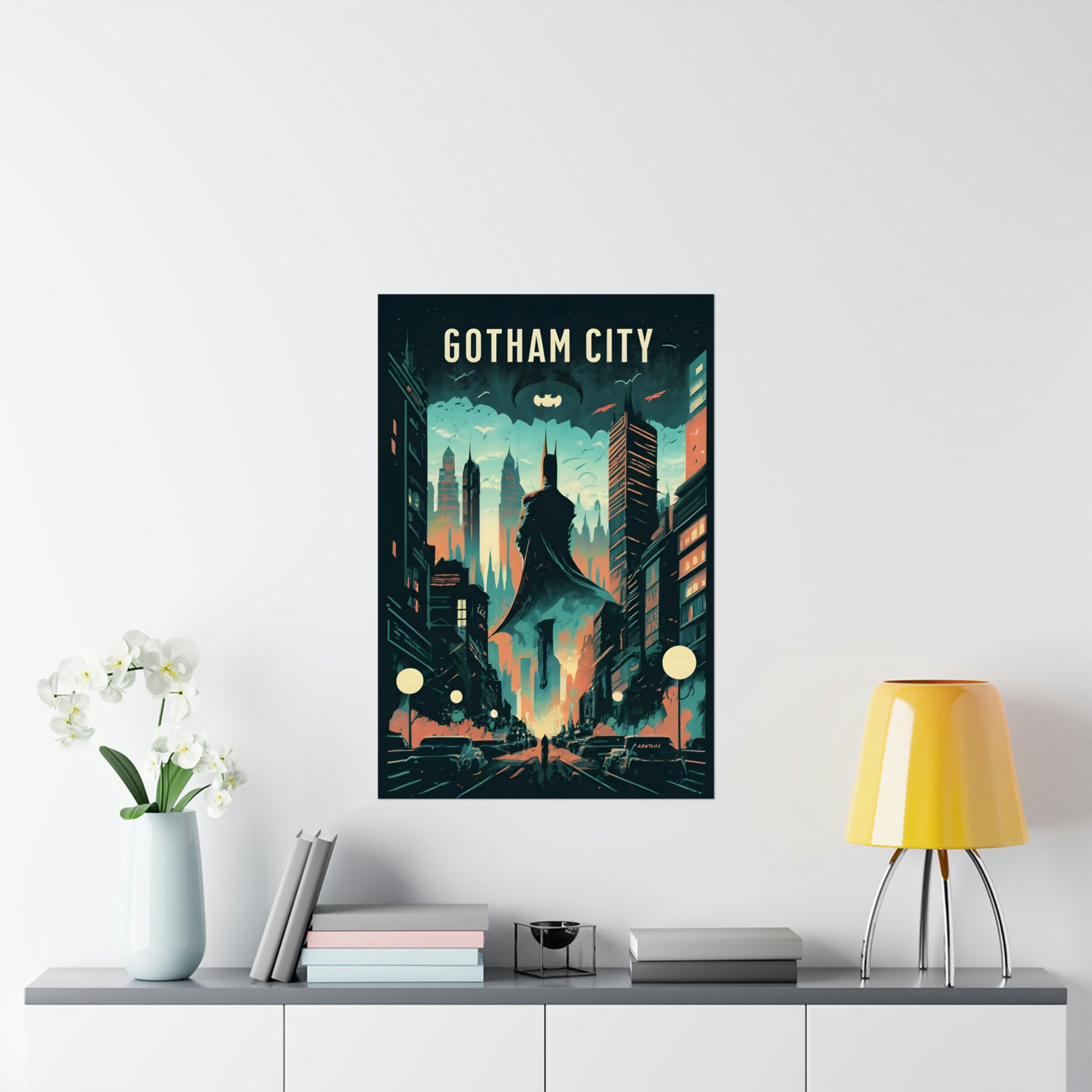 Gotham City Travel Poster, Fantasy Print, Decor - Etsy