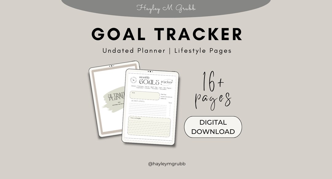 Goal Tracker 2024, Lifestyle Planner, SMART Goals, Yearly Goal Tracker ...