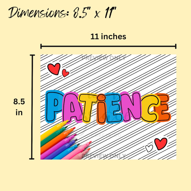Patience Coloring Page- Christian Faith Kids' Coloring Sheet Craft- for ...