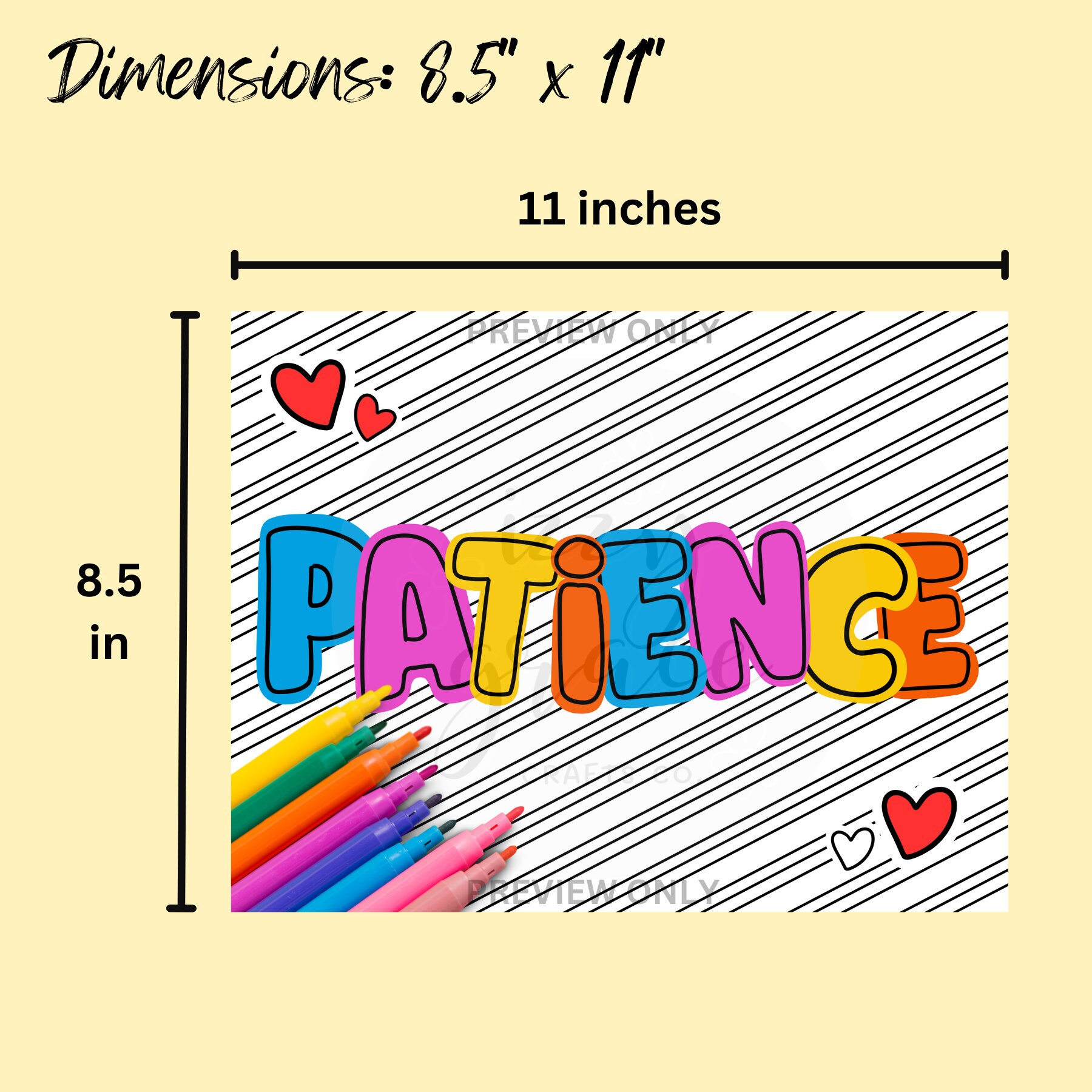 Patience Coloring Page- Christian Faith Kids' Coloring Sheet Craft- for ...