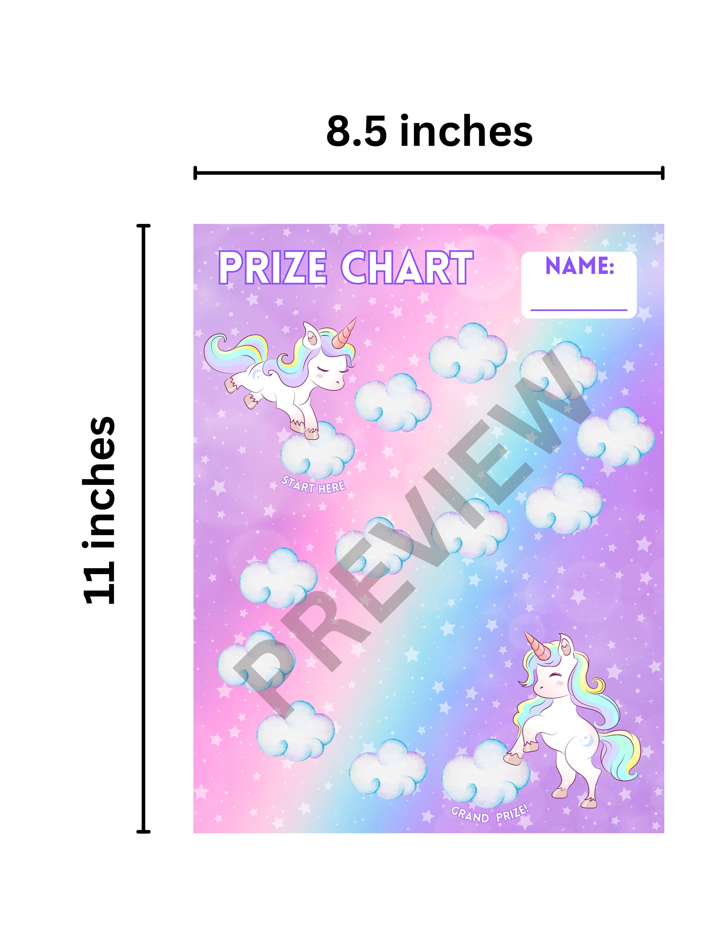 Printable Kids Sticker Prize Chart for School, Home, Chores, Good ...