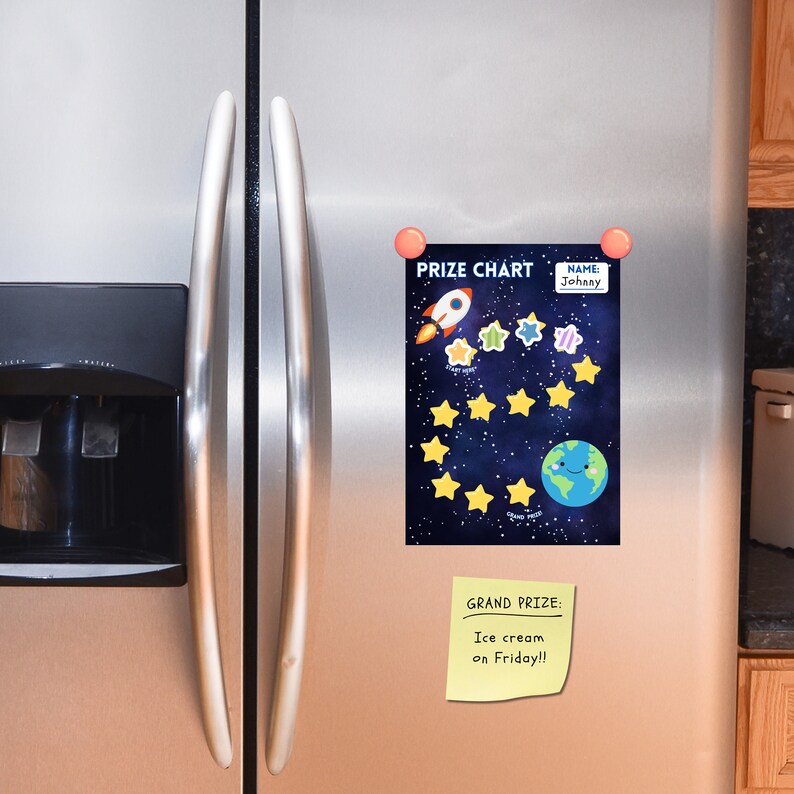 Printable Kids Sticker Prize Chart for School, Home, Chores, Good ...