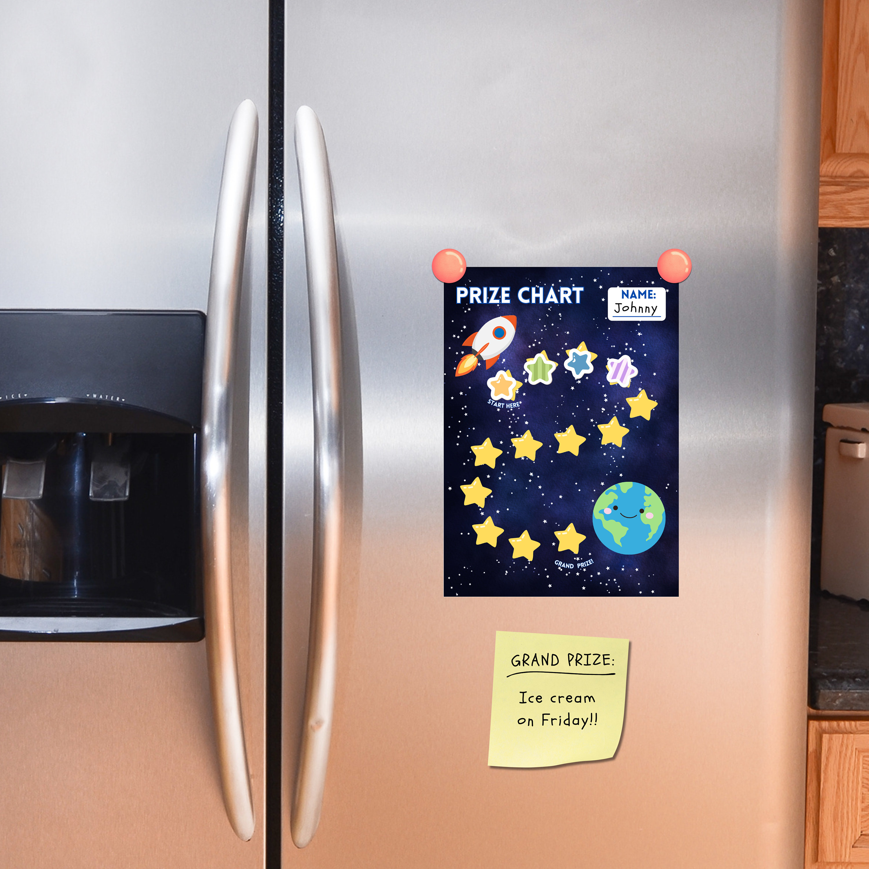 Printable Kids Sticker Prize Chart for School, Home, Chores, Good ...