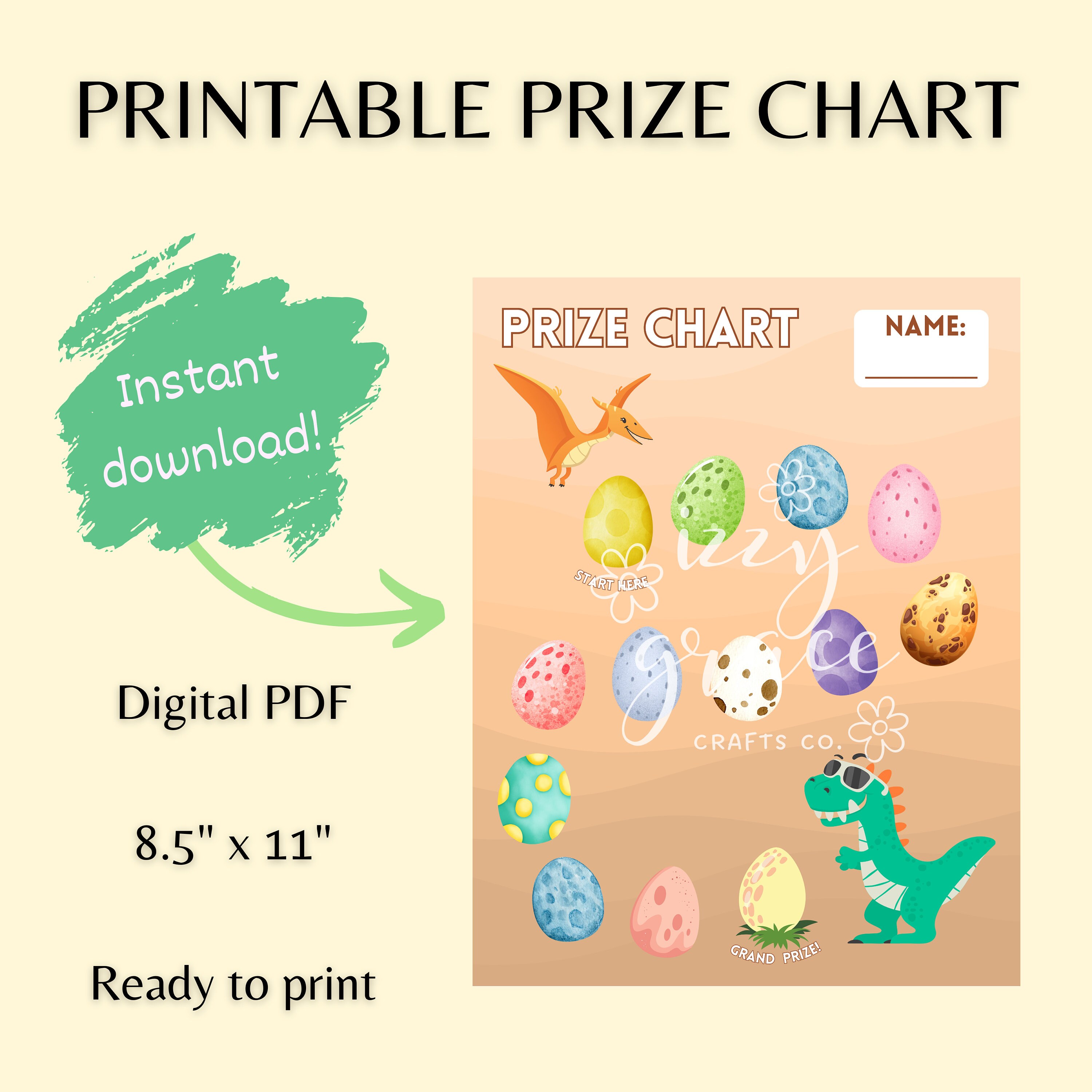 Printable Kids Sticker Prize Chart for School, Home, Chores, Good ...