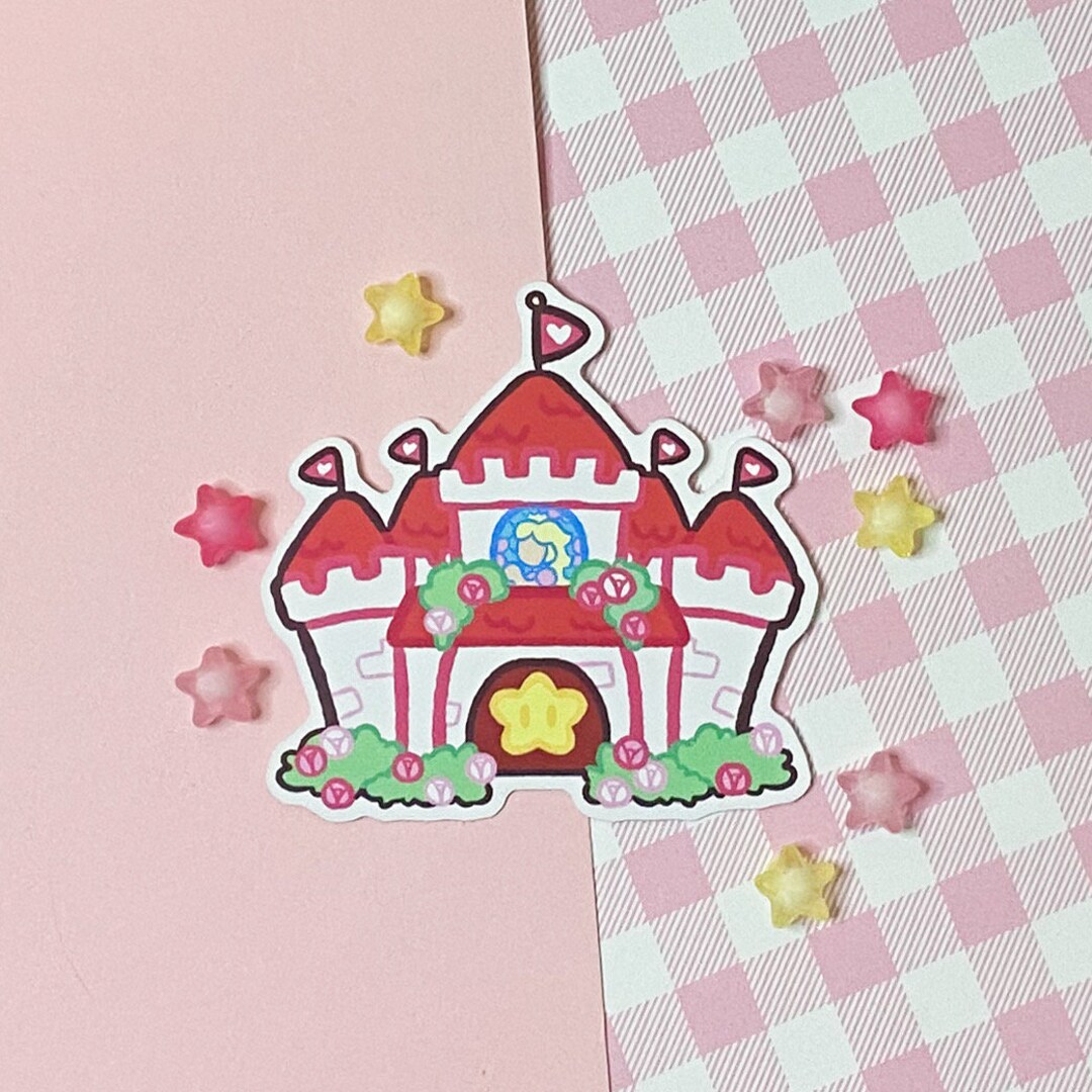 Princess Peach's Castle 3" Glossy Vinyl Sticker - Etsy