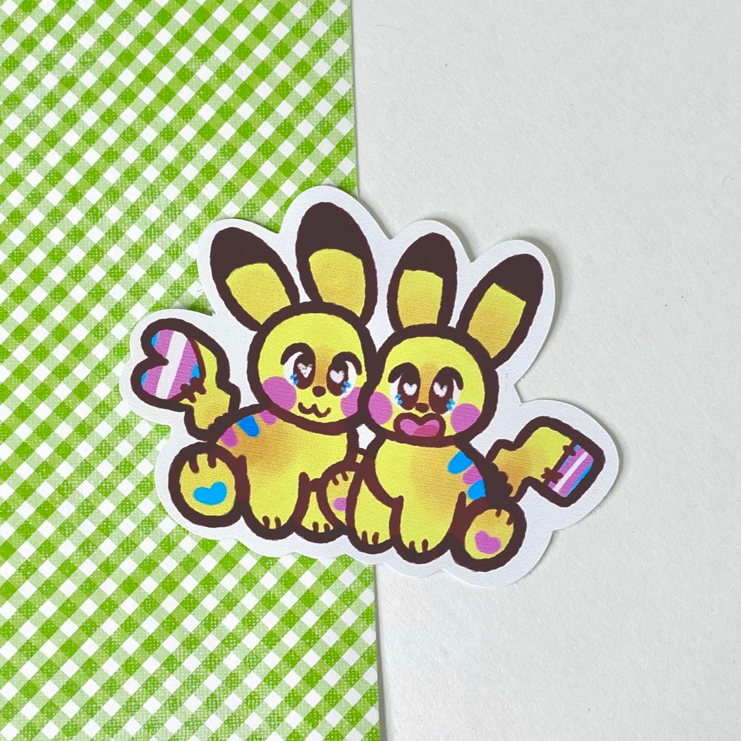 Trans Pikachu Glossy Vinyl 3 Sticker - Etsy Australia