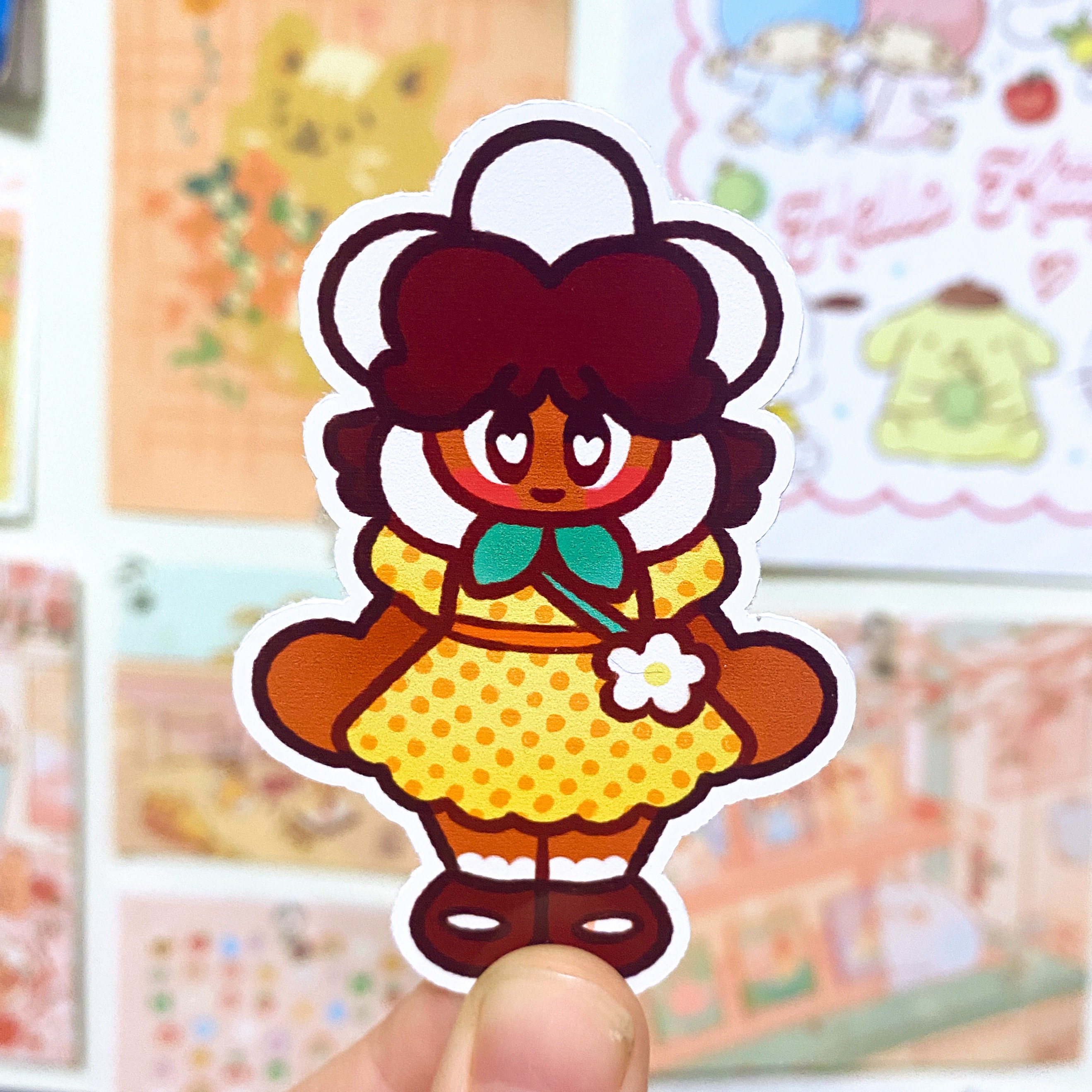 Cottagecore Princesses Peach or Daisy Glossy Waterpoof Vinyl 3 Stickers ...