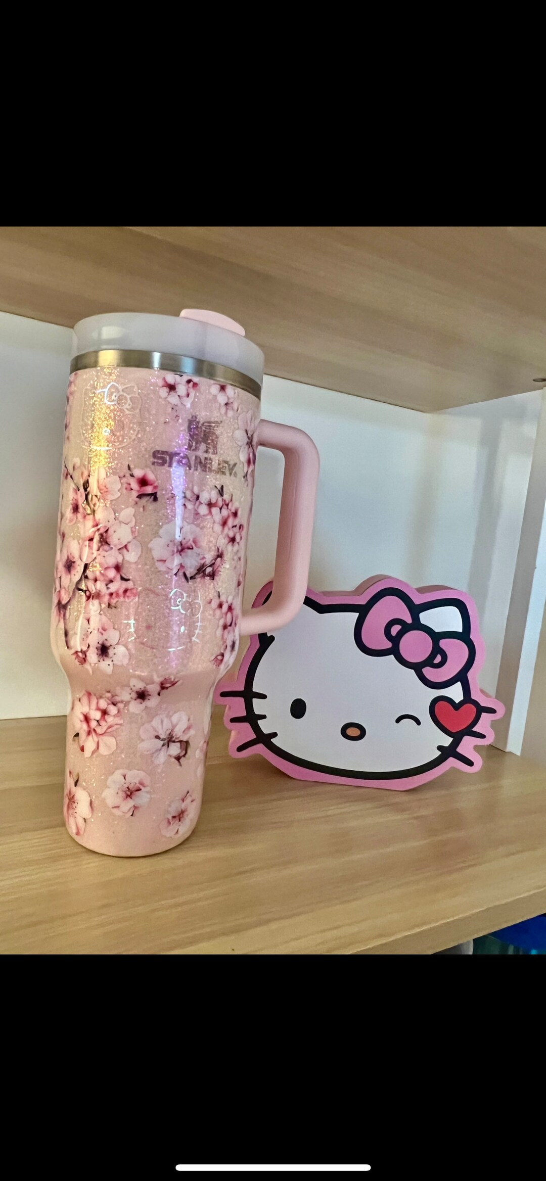 Custom 40oz Cherry Blossom Stanley Hidden Hello Kitty - Etsy