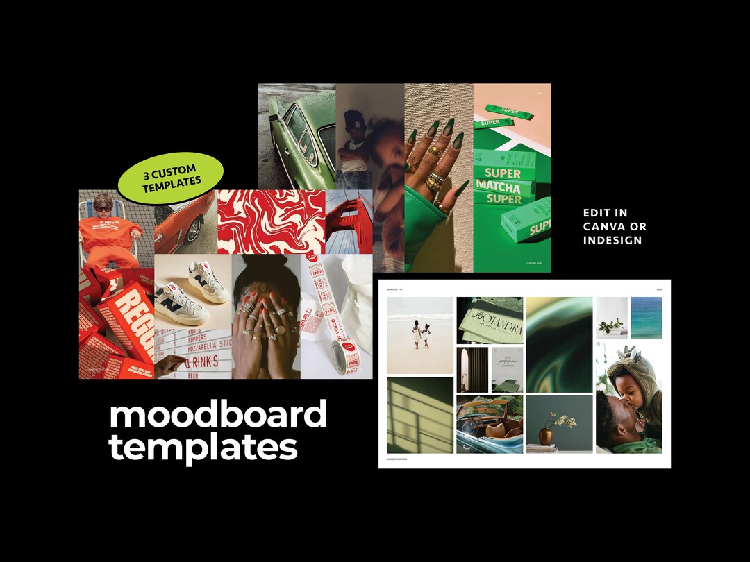 Custom Brand Moodboard Template | Canva | Indesign for Freelance ...