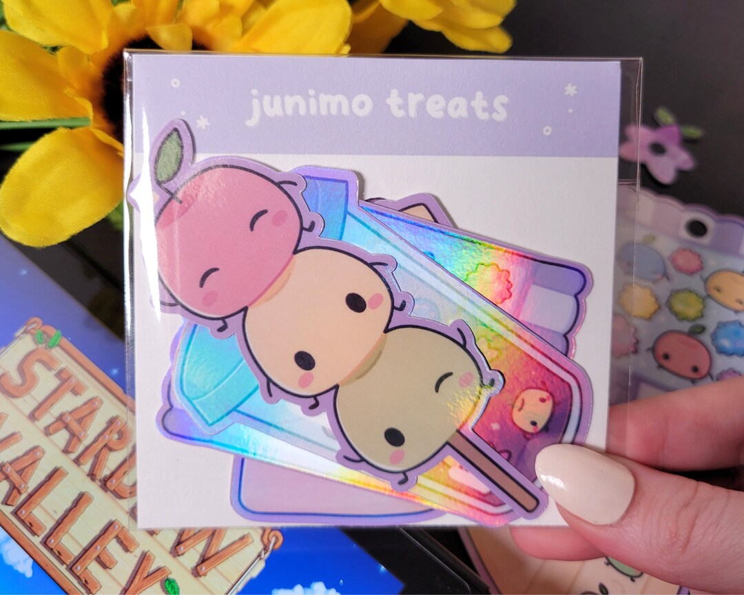 Stardew Valley Junimo Treats Cute Holo Vinyl Stickers Individual ...