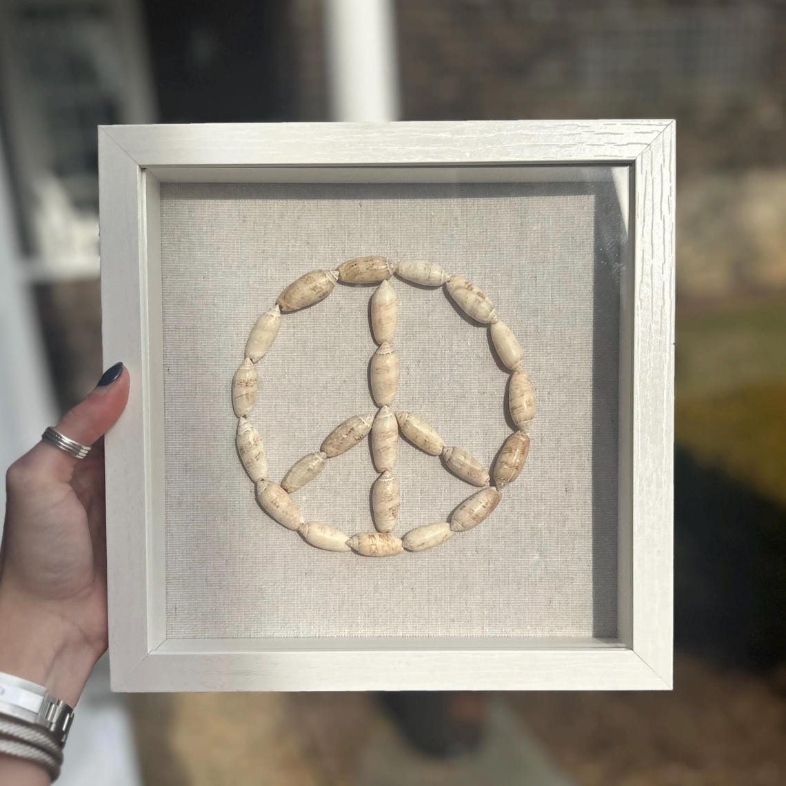 Seashell Peace Sign Wall Art - Etsy