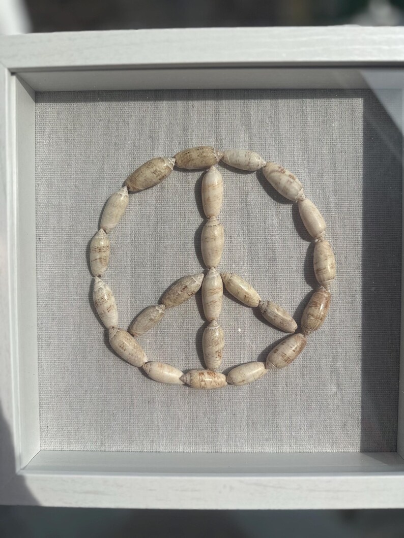 Seashell Peace Sign Wall Art - Etsy