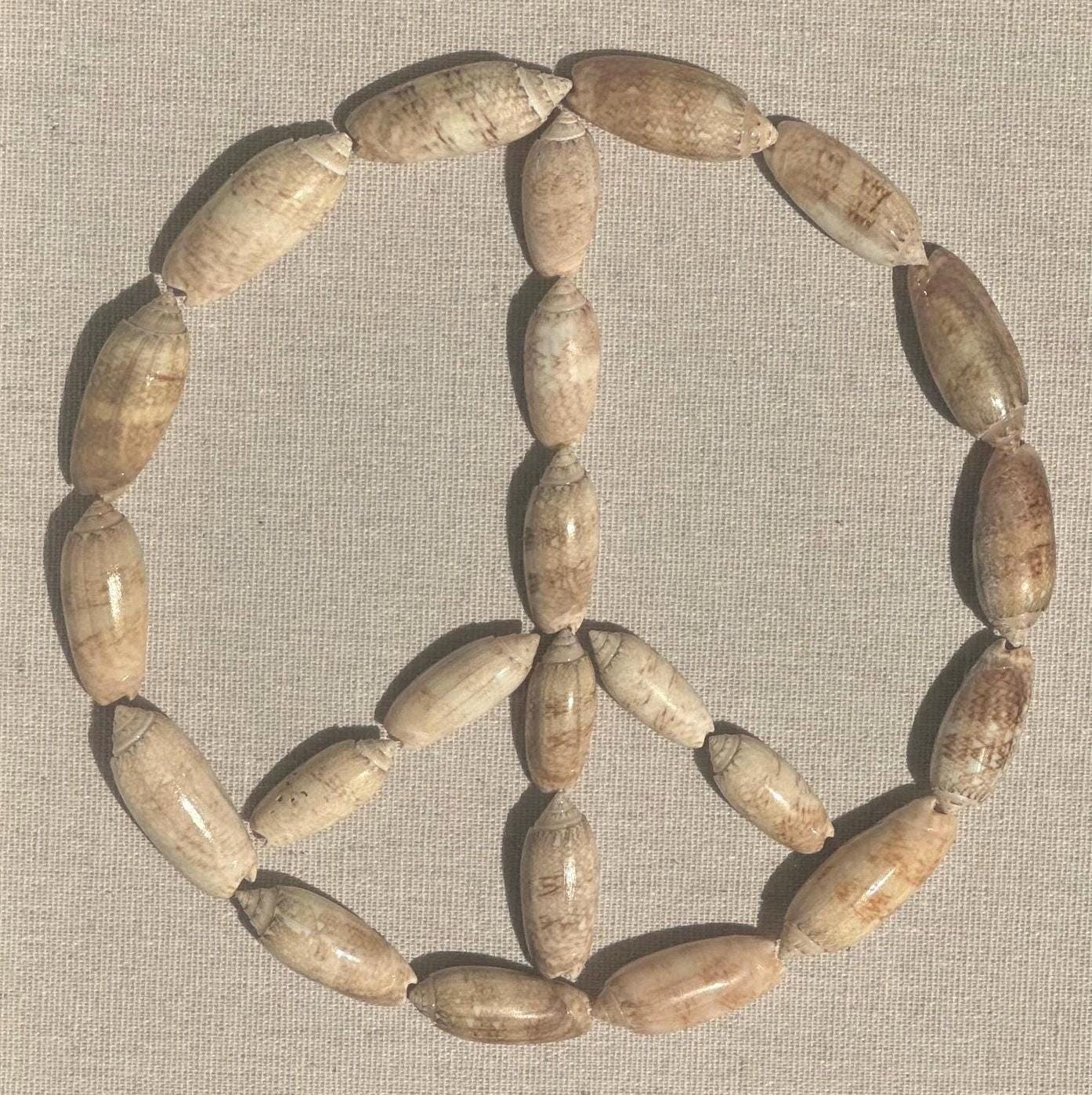 Seashell Peace Sign - Shell Peace Sign - Sanibel Island Olive Shell ...