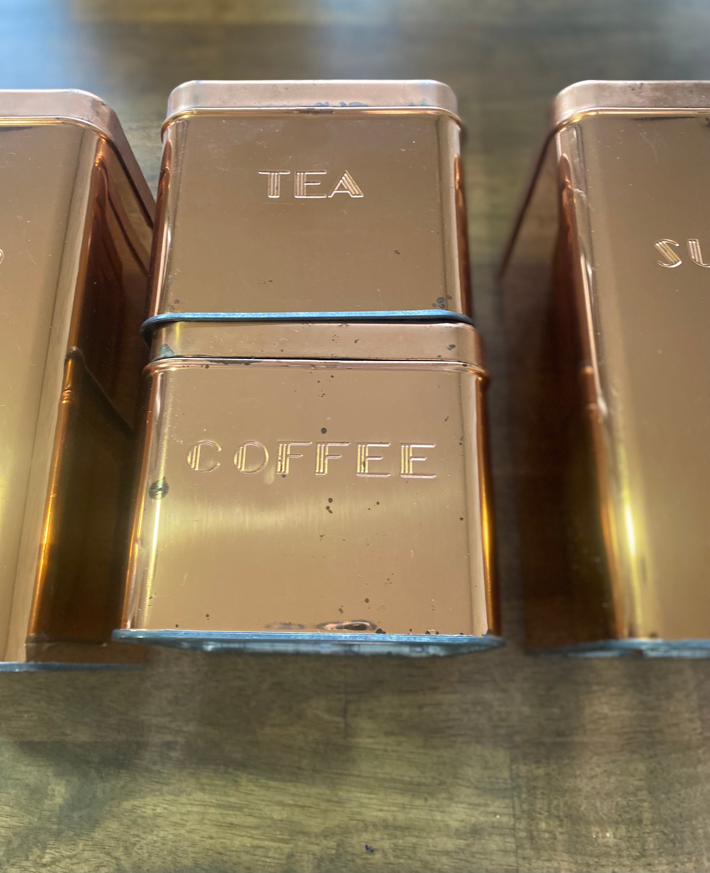 Set of 4 Stackable Vintage Square Canisters Garner Ware Canister Set ...