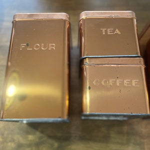 Set of 4 Stackable Vintage Square Canisters Garner Ware Canister Set ...