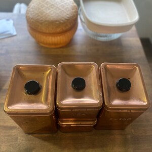 Set of 4 Stackable Vintage Square Canisters Garner Ware Canister Set ...