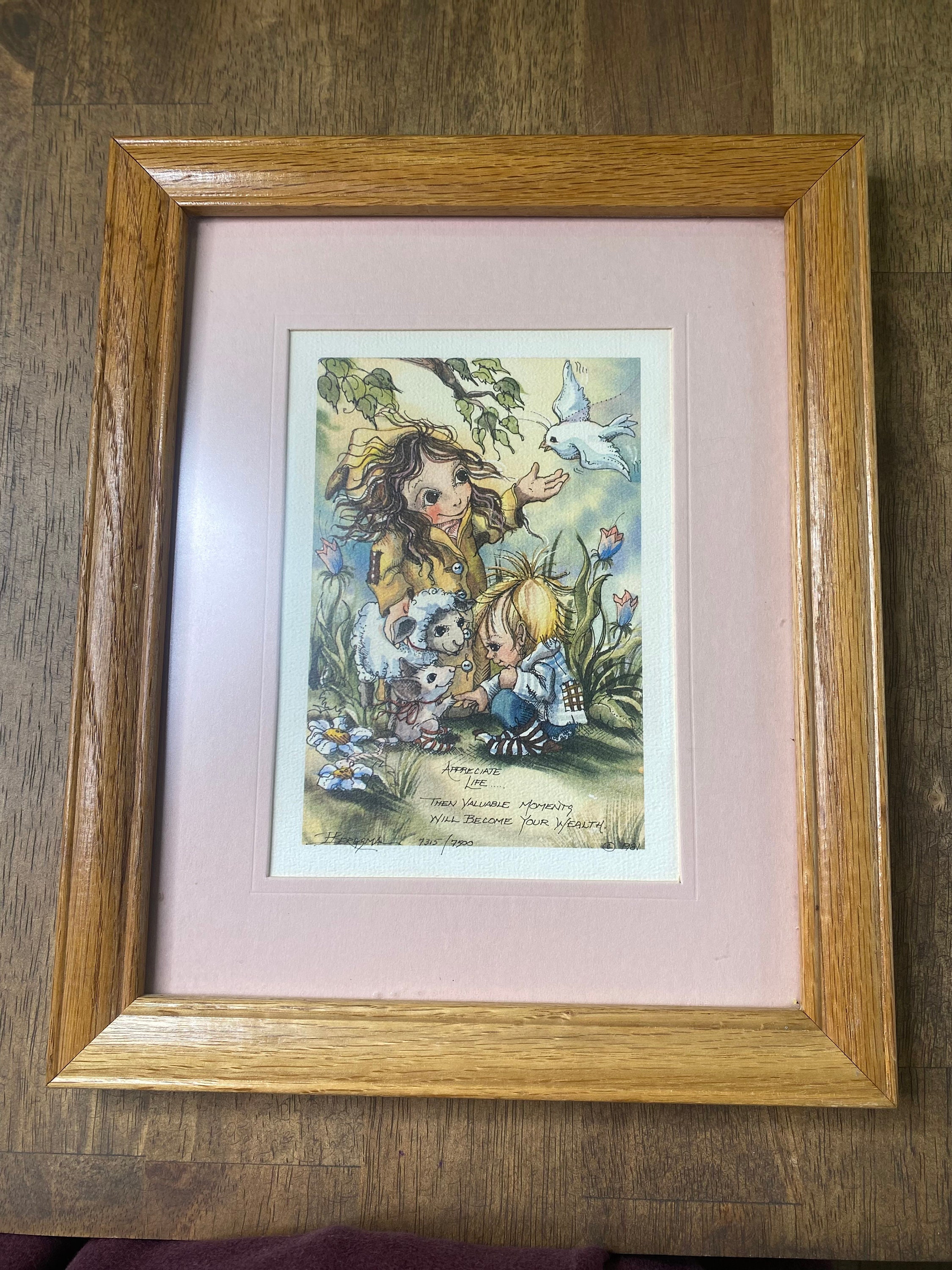 Jody Bergsma 1981 Framed appreciate Life Lithograph Vintage Limited Ed ...