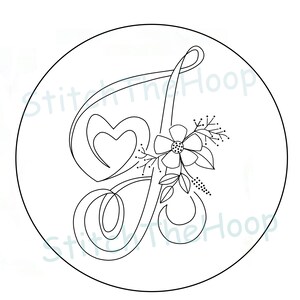Floral Alphabet J Hand Embroidery Pattern - PDF Download DIY Initial ...