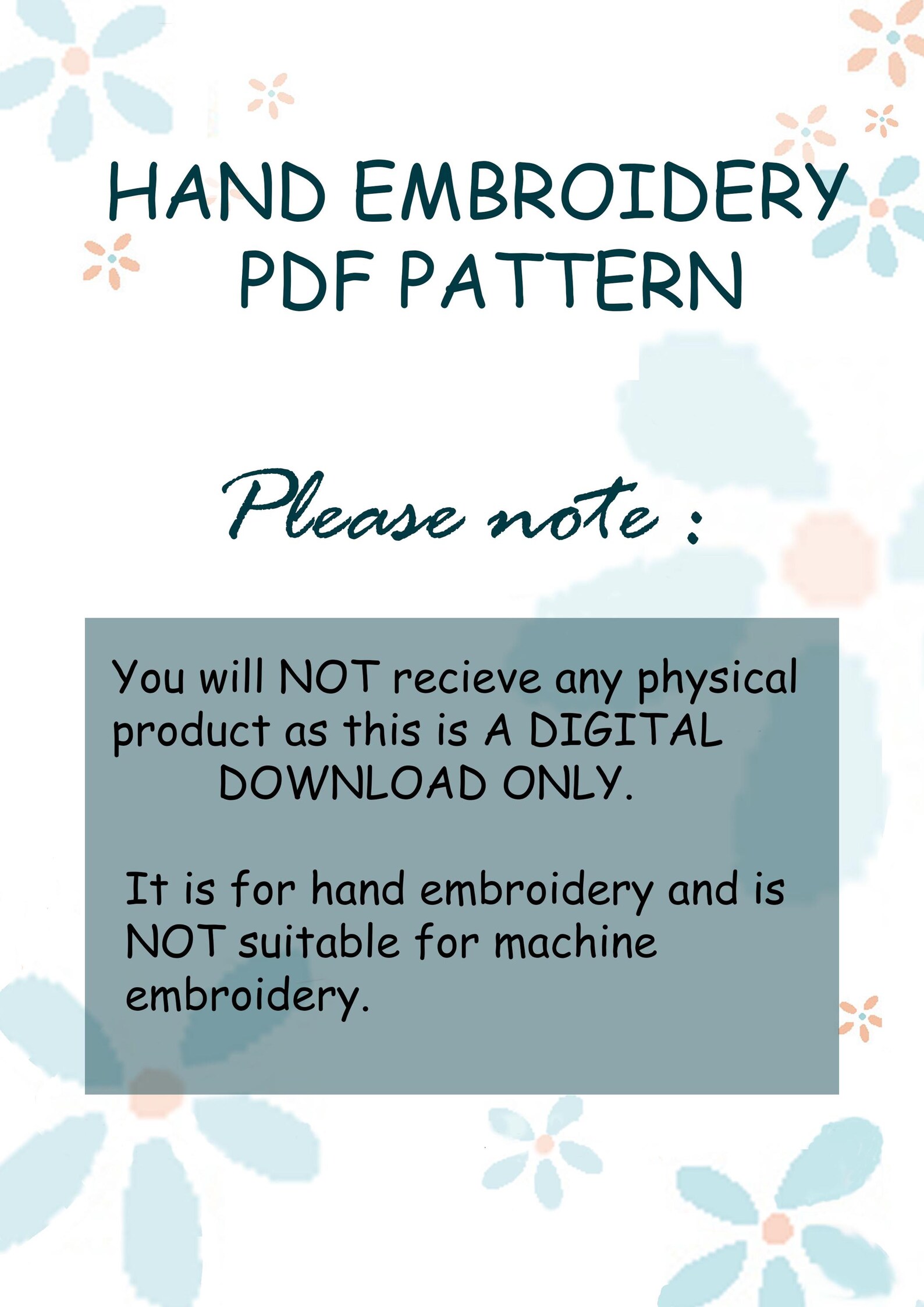 Floral Alphabet M Hand Embroidery PDF Pattern Digital DIY Craft ...