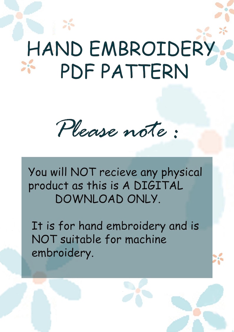 Floral Alphabet M Hand Embroidery PDF Pattern Digital DIY Craft ...