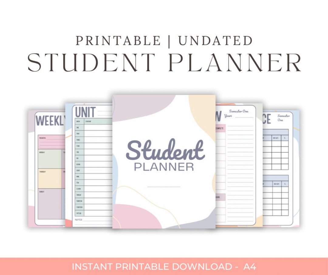 Pastel Student Planner - Etsy