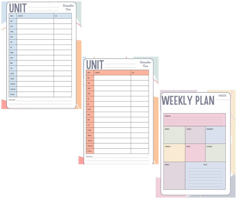 Pastel Student Planner - Etsy