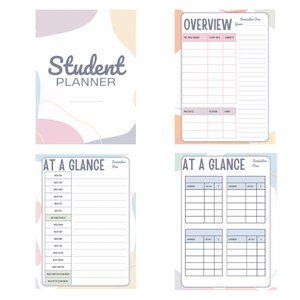 Pastel Student Planner - Etsy