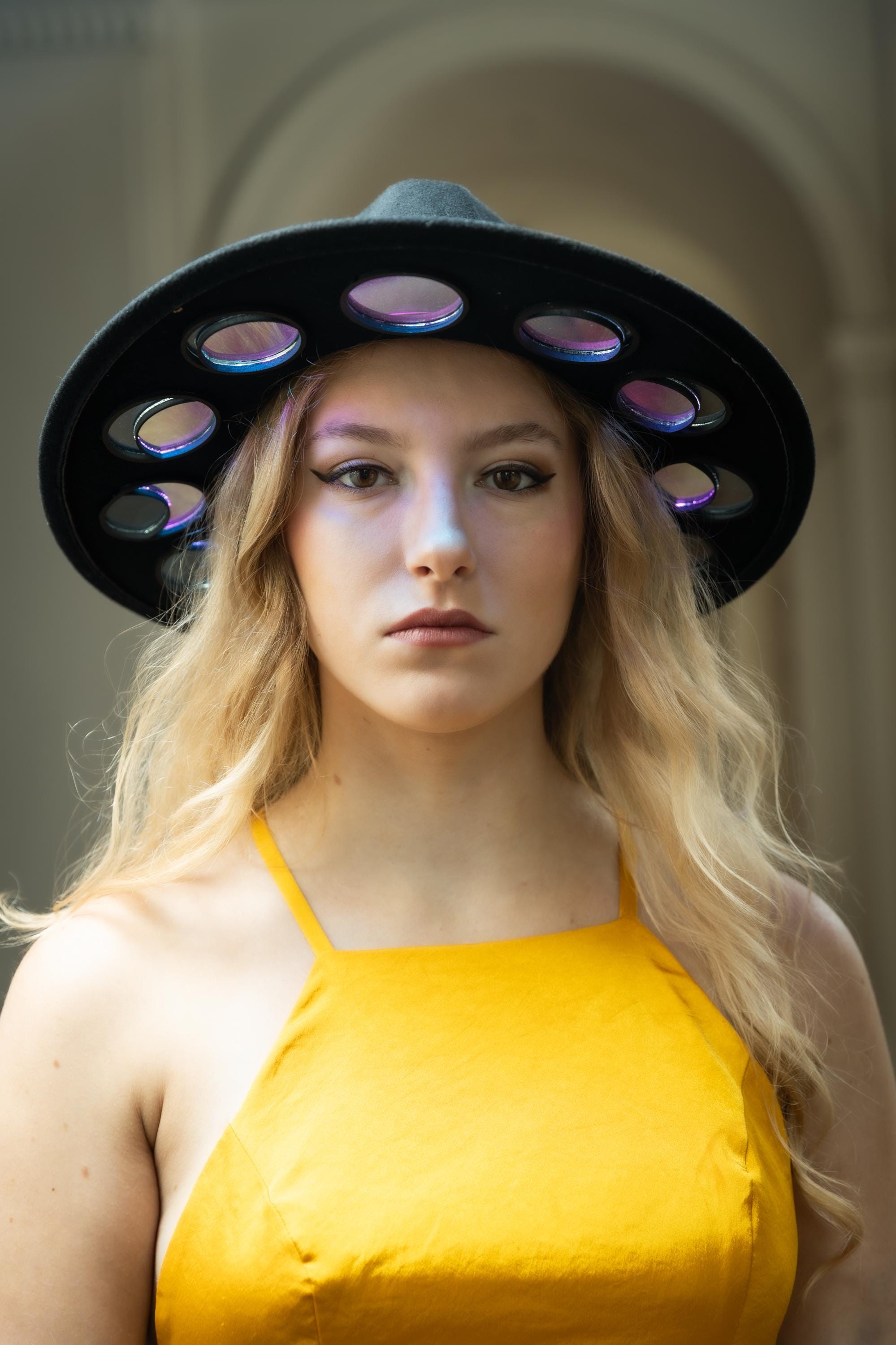Stained Glass Window Hat – Phases of the Moon Halo, Under the Pale Moon ...