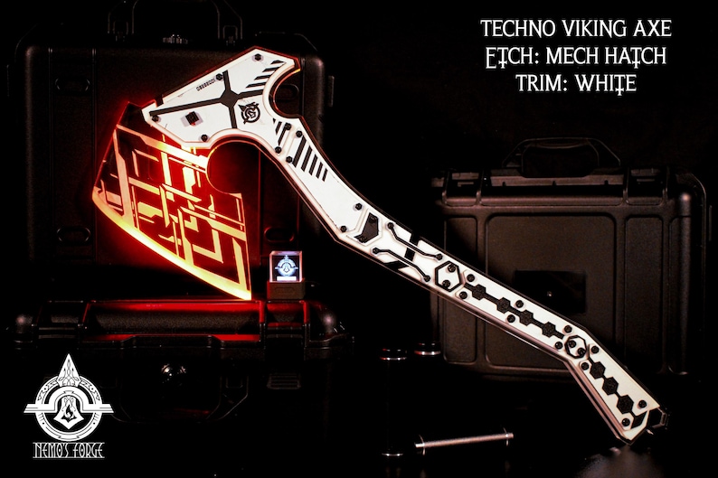 CUSTOM - the Techno Viking - Cyberpunk Weapon - LED Axe - Acrylic Axe ...