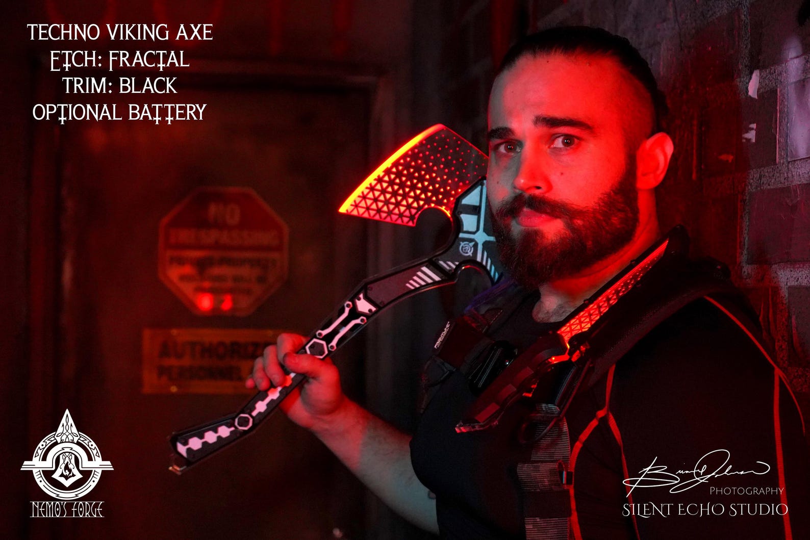 CUSTOM - the Techno Viking - Cyberpunk Weapon - LED Axe - Acrylic Axe ...