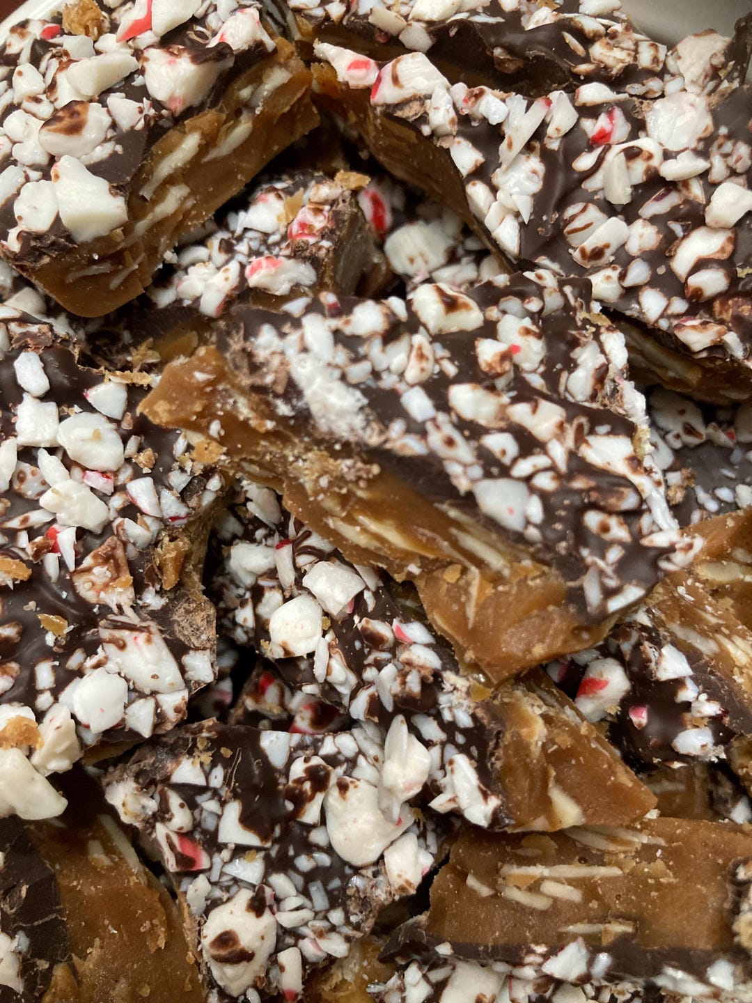 Toffee Caroline’s Dark Chocolate Peppermint Toffee Homemade 5oz Package ...