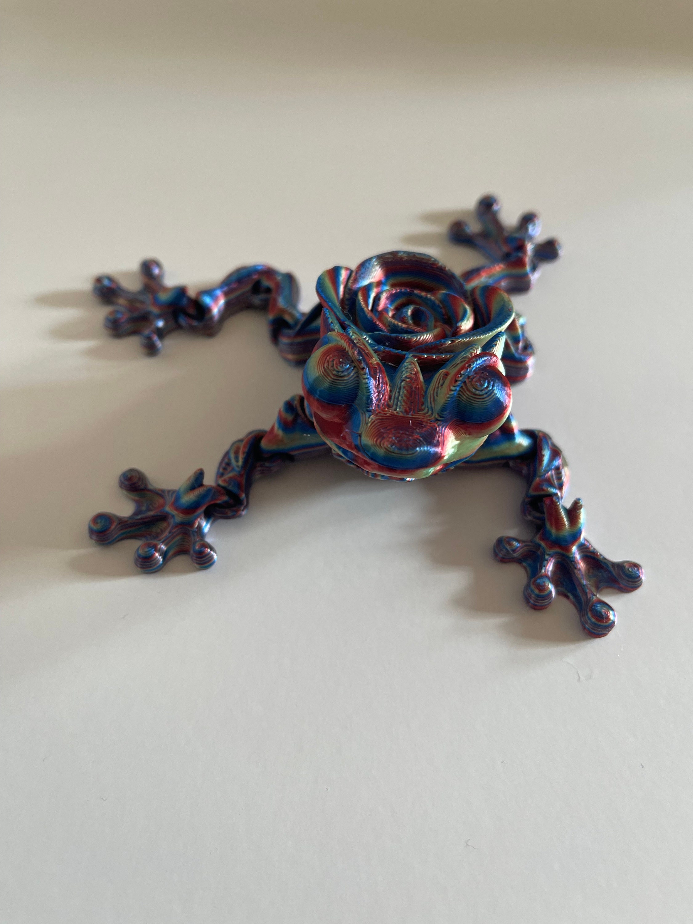 Flexi Rainbow Rose Frog 3D Print - Etsy