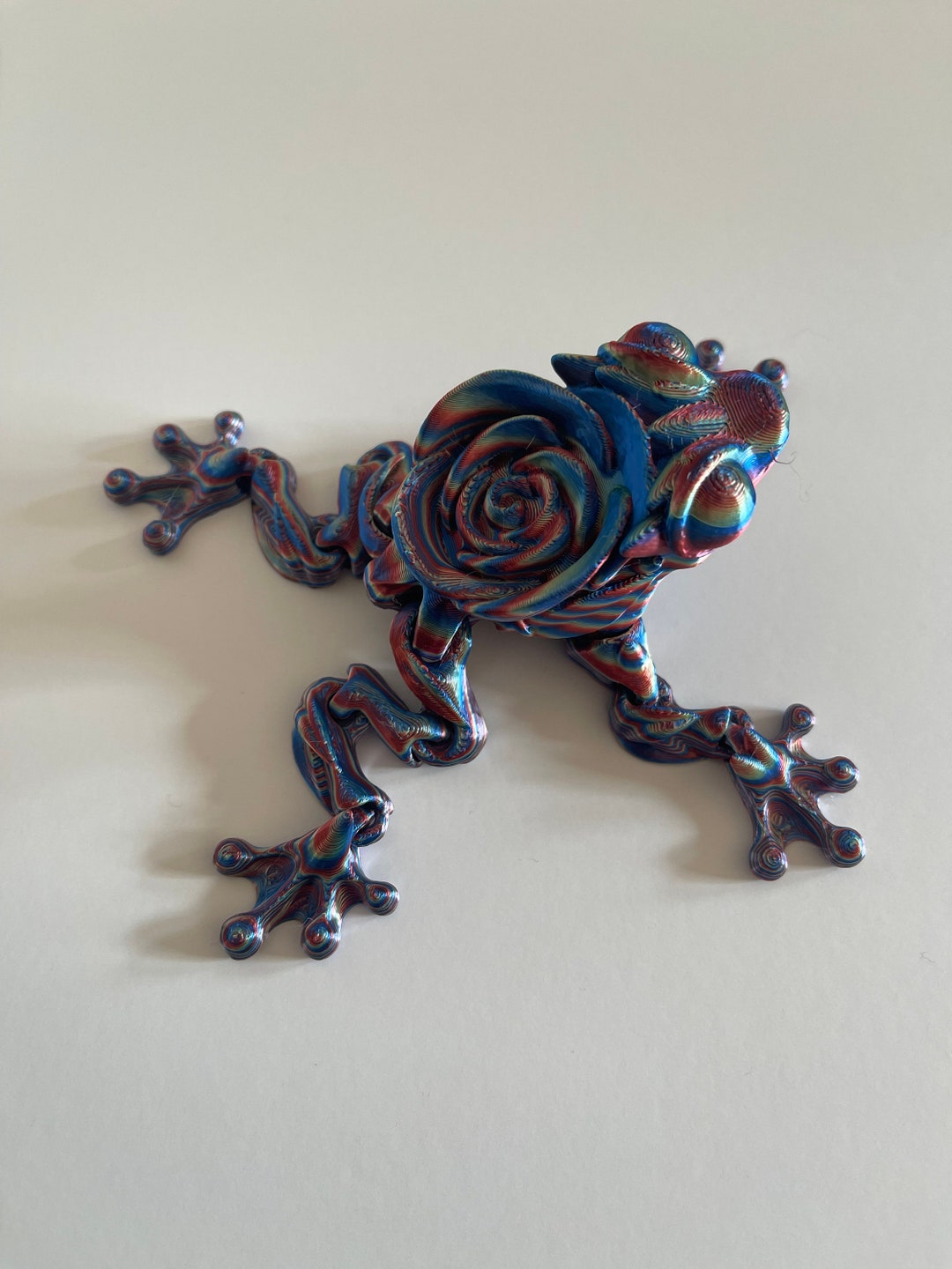 Flexi Rainbow Rose Frog 3D Print - Etsy