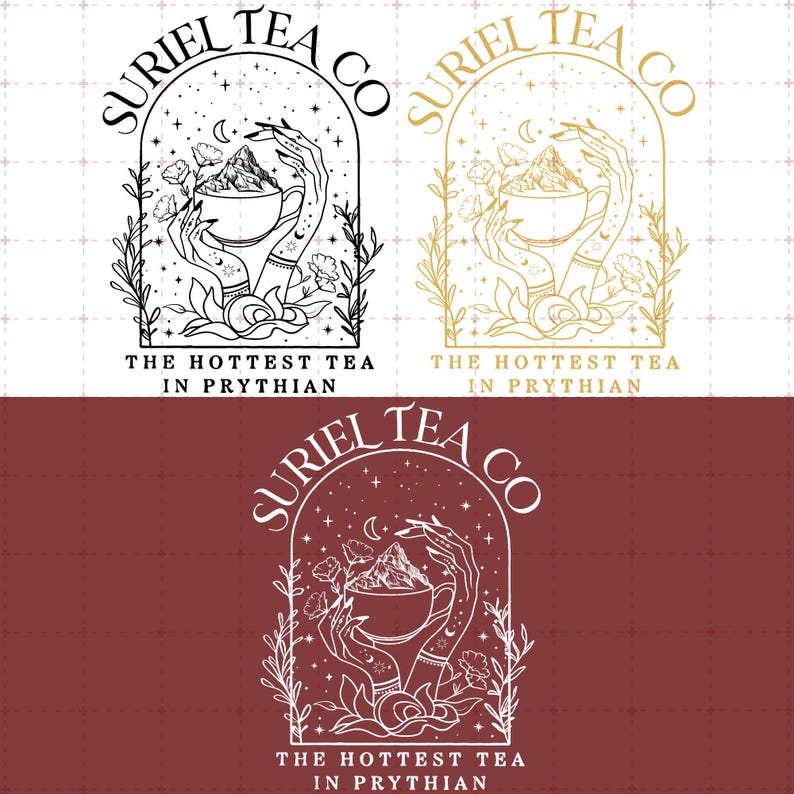 Suriel Tea Co PNG, ACOTAR Bookish Sublimation Design, Velaris Fantasy ...