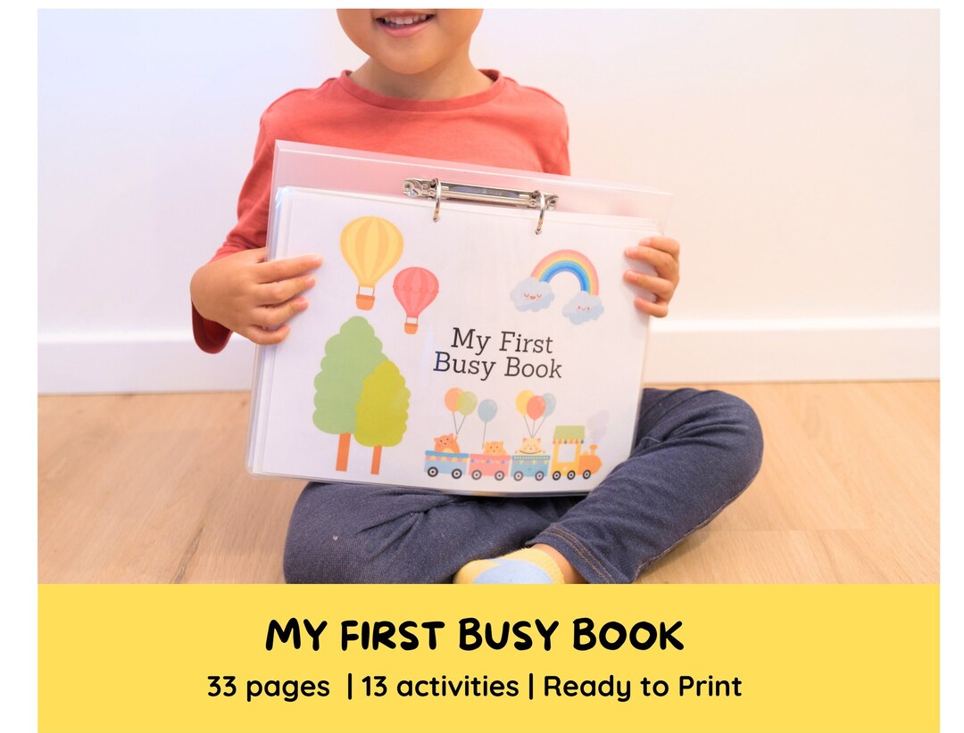 My First Busy Book, Hands-on Educational Quiet Book, Kids Learning ...