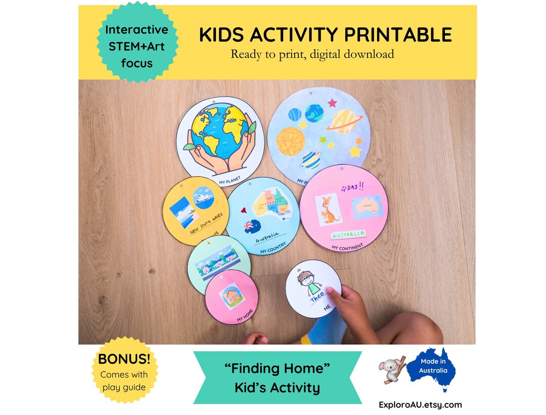 Kids Interactive Activity, Educational DIY Activity for Kids, Preschool ...