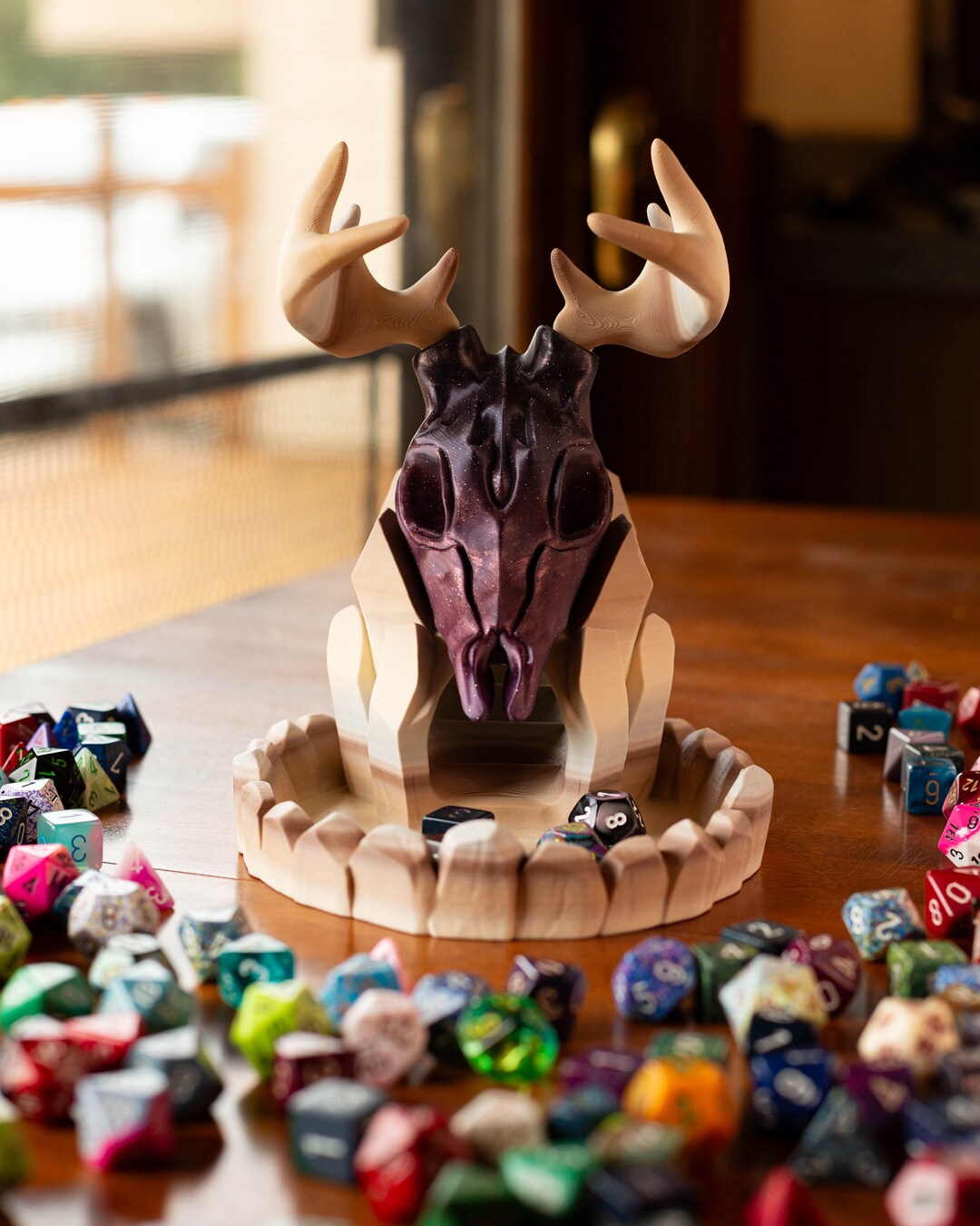 3D Printed Deer Skull Dice Tower Unique Tabletop Gaming Accessory Eco ...