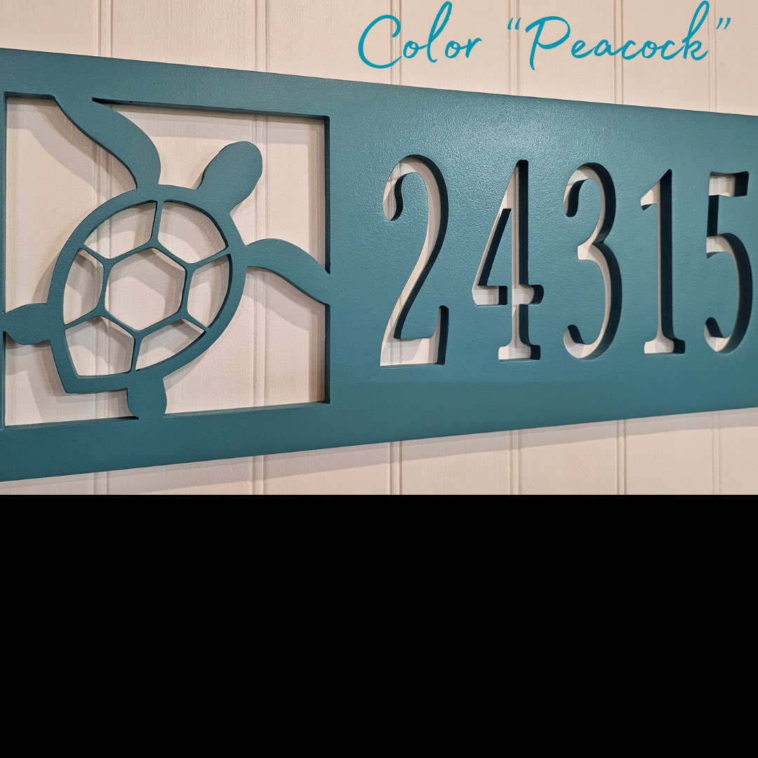 Ocean Themed Custom Address Sign/sea Turtle/100% Weatherproof Pvc/beach ...