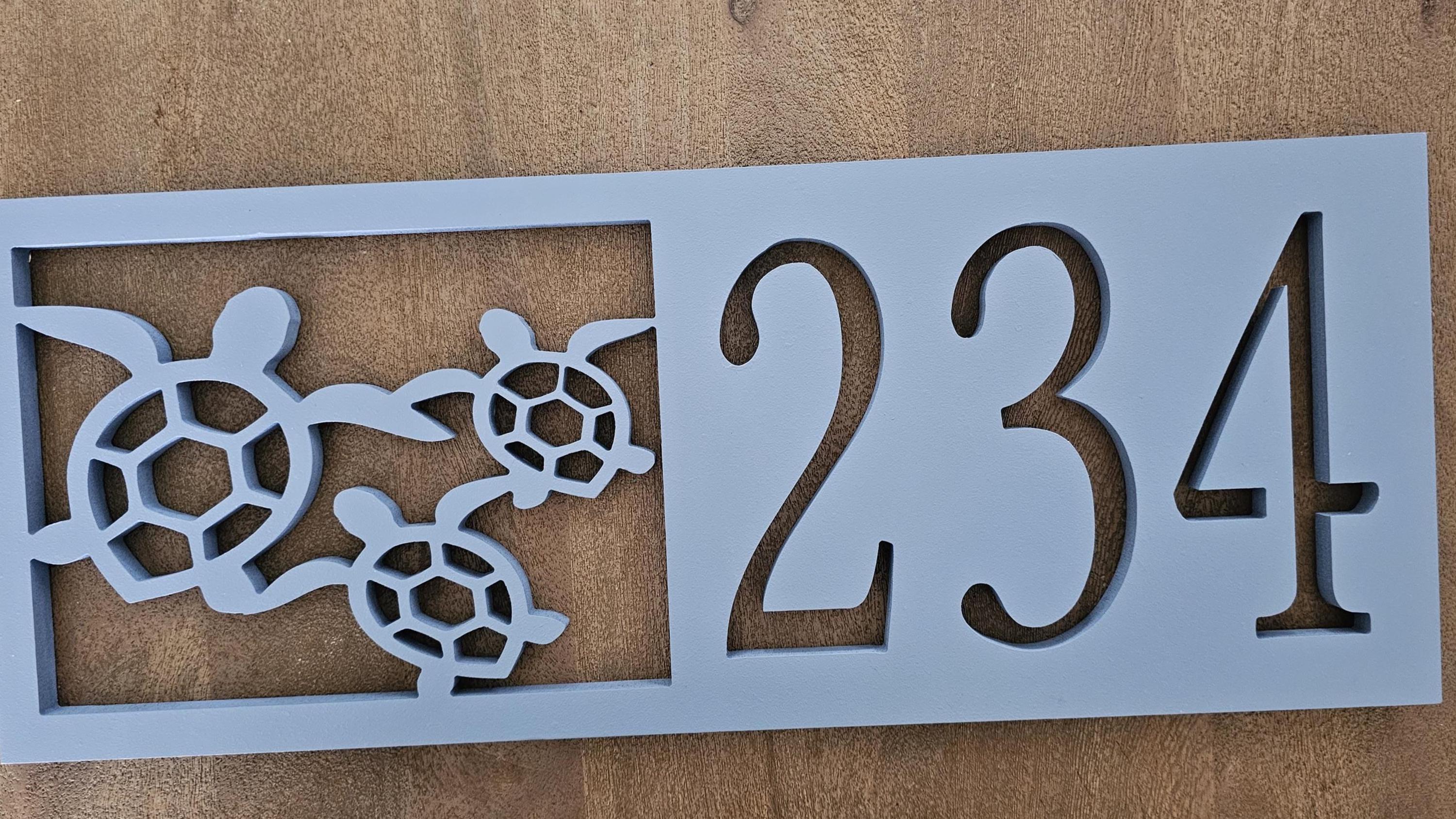 Custom Sea Turtle Address Sign: Weatherproof Coastal Decor - Etsy