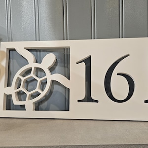 Custom Sea Turtle Address Sign: Weatherproof Coastal Decor - Etsy