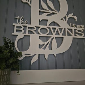 Custom Split Letter Monogram/family Name/est/sign/weddings/bridal ...