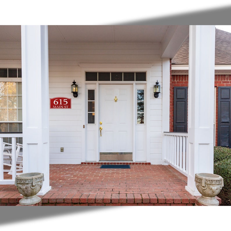 Custom House Address Sign, Driveway Address Sign, Front Porch Address ...