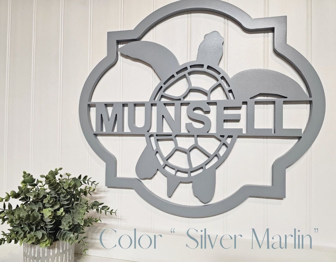 Custom Sea Turtle Door Hanger With Name in Several Sizes & Colors. Made ...