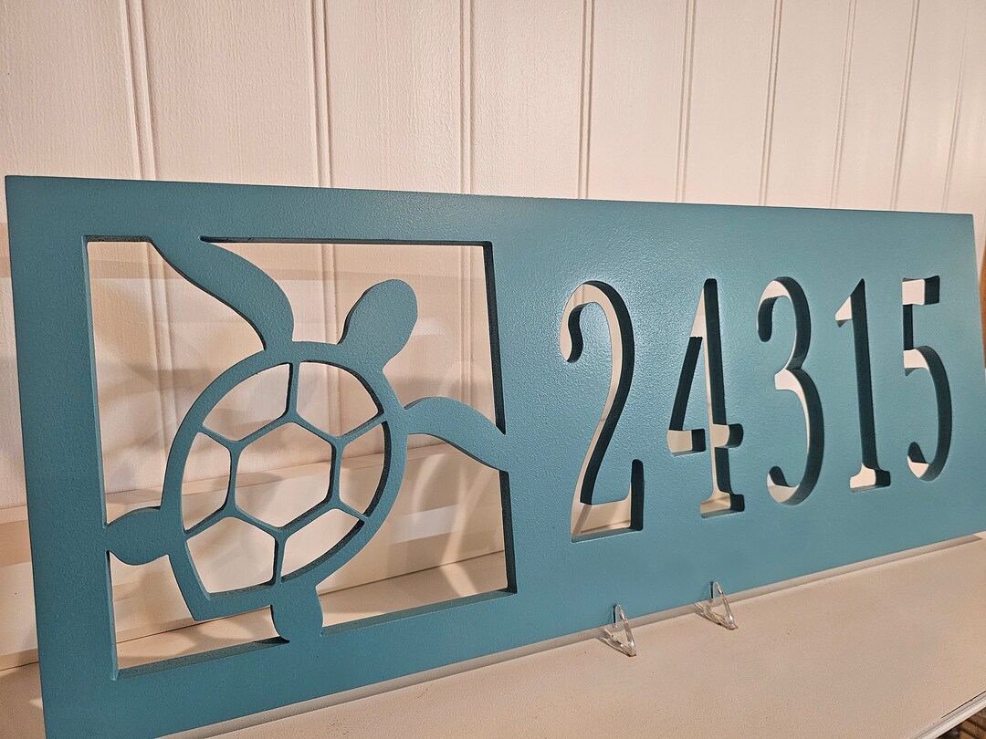 Ocean Themed Custom Address Sign/sea Turtle/100% Weatherproof Pvc/beach ...