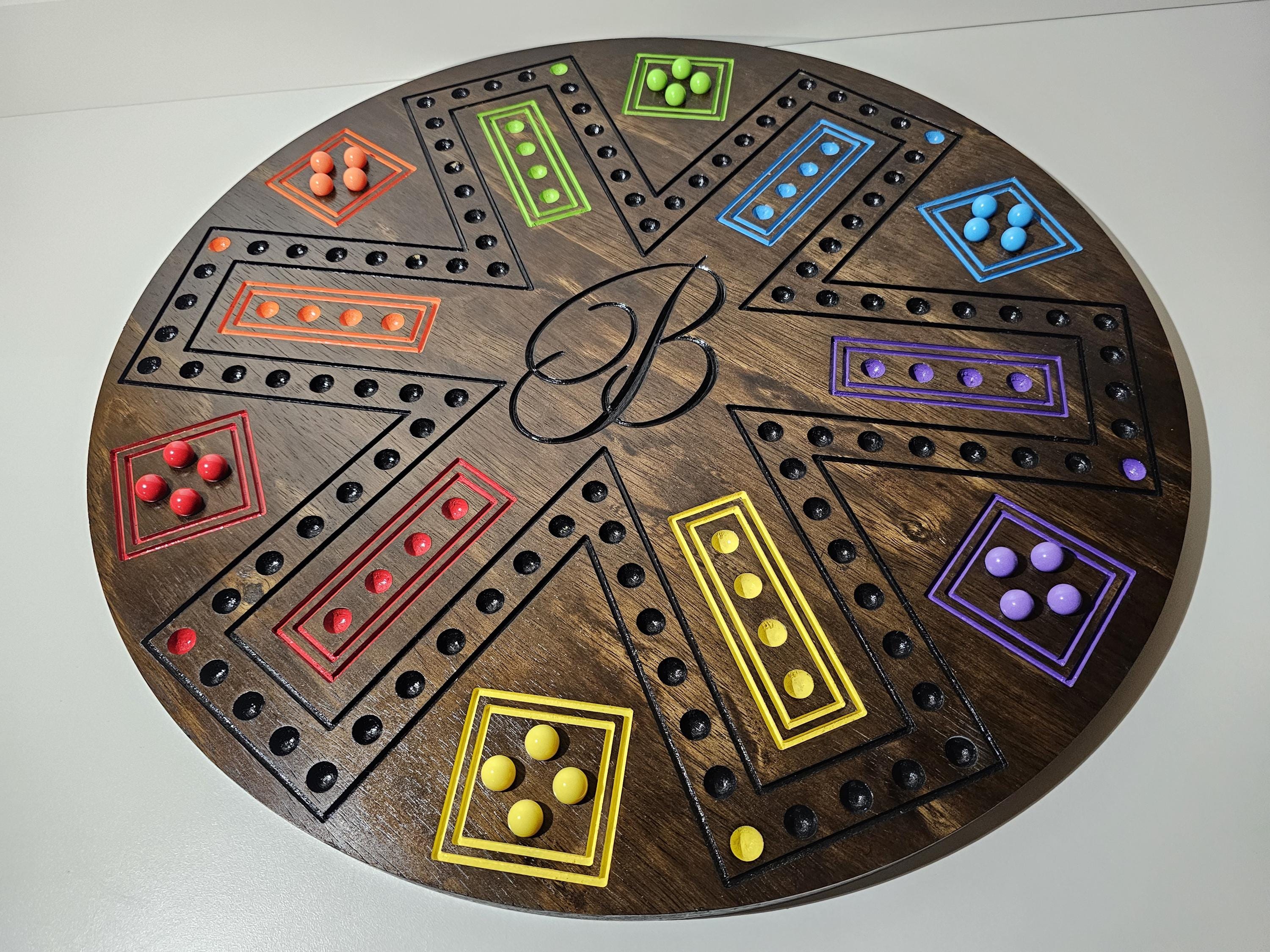 Custom Cards & Marbles Game Board/personalized/family Fun Game Night ...