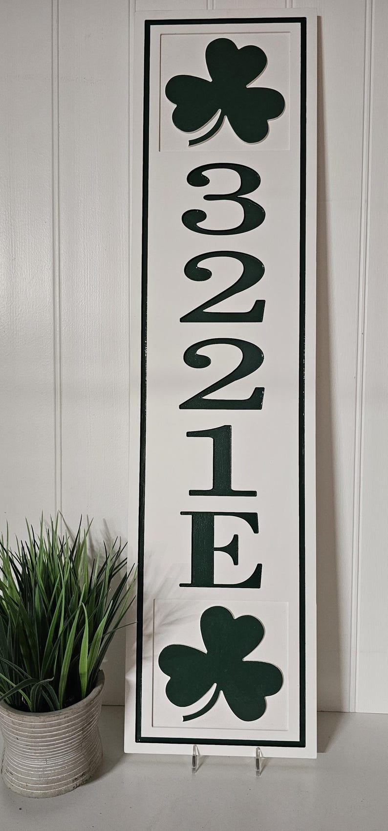 Custom Irish Address Sign: Weatherproof PVC Shamrock Plaque - Etsy